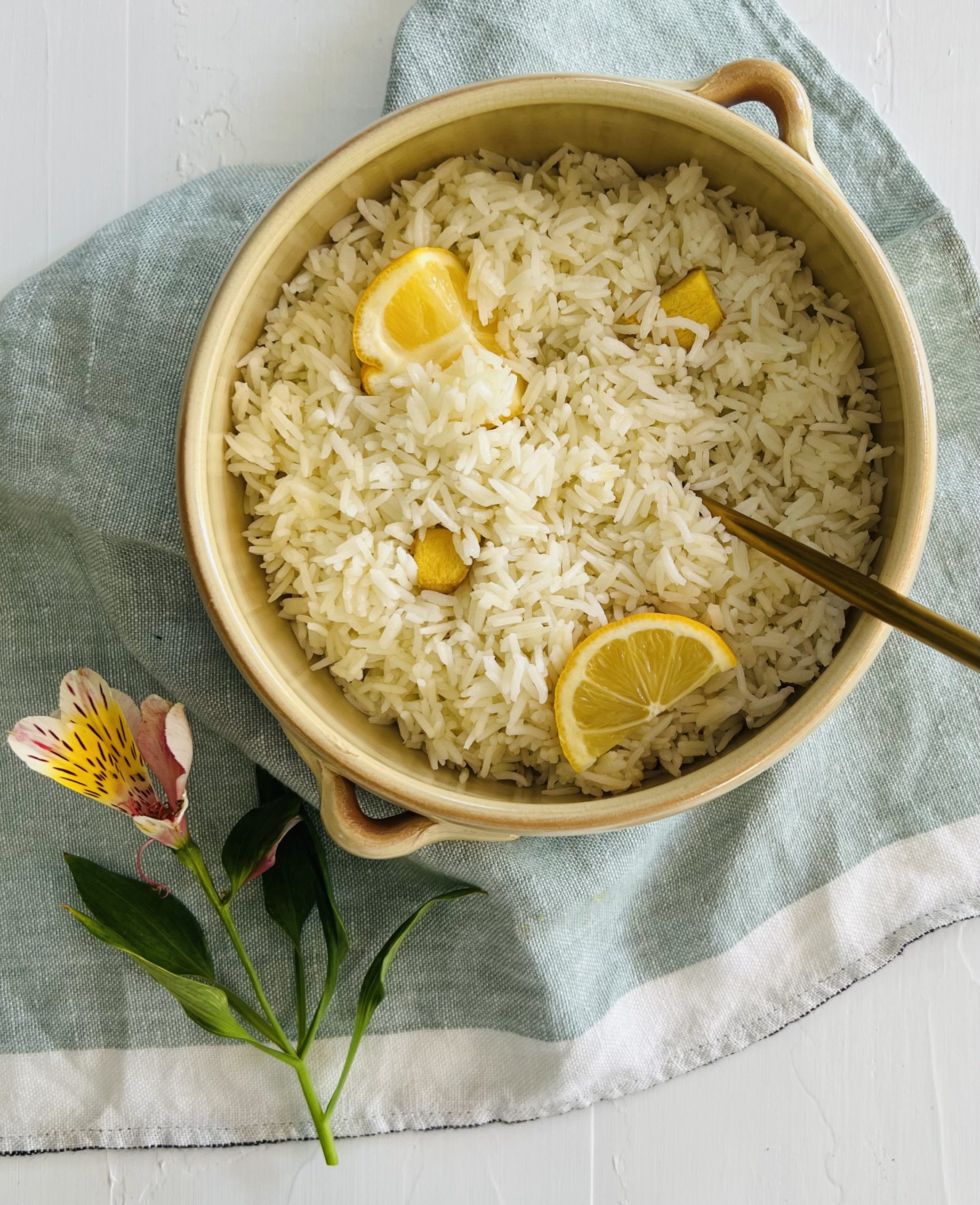 Arroz jazmín con limón y jengibre - Loretta Cocina