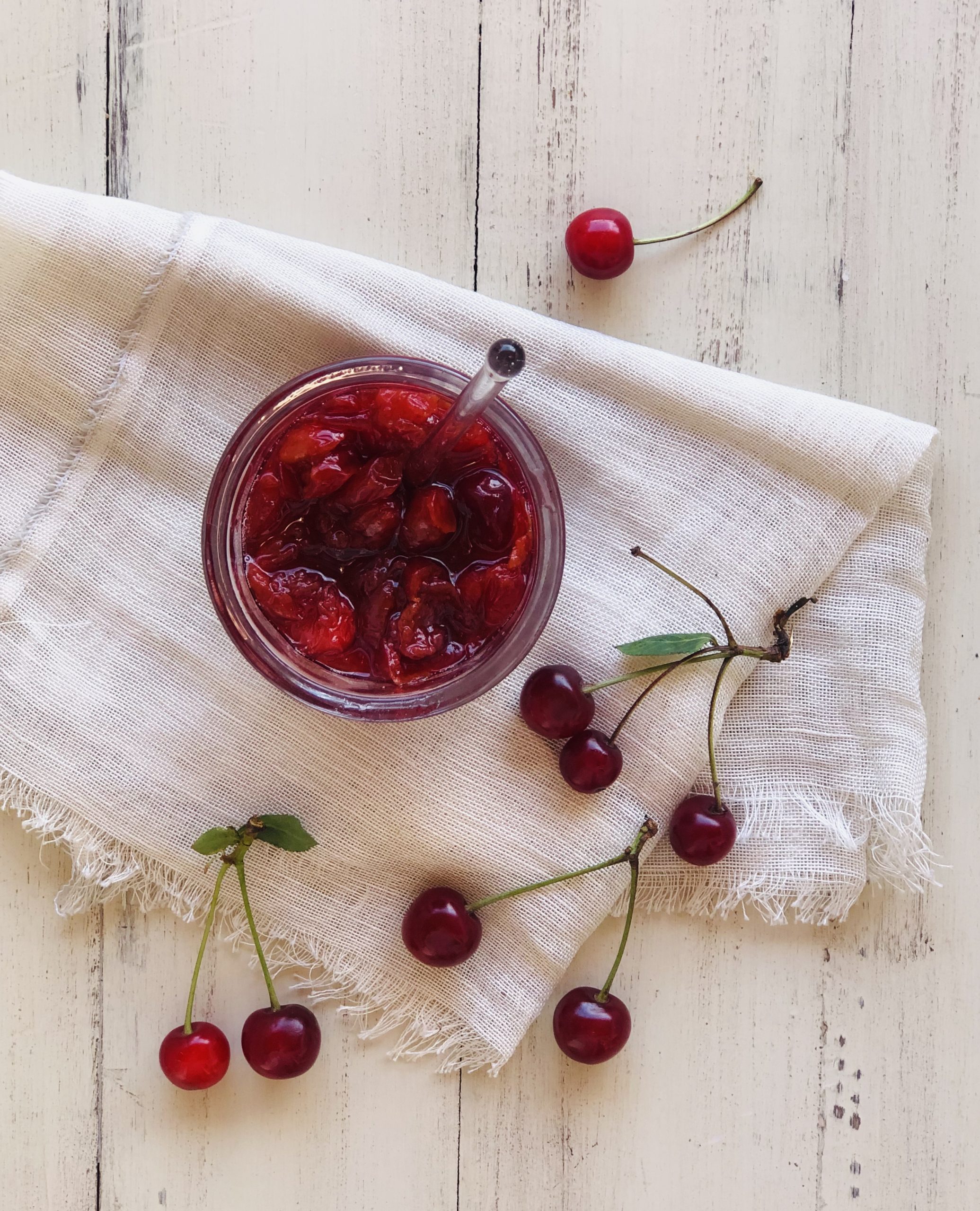 Mermelada de guindas con alulosa - Loretta Cocina